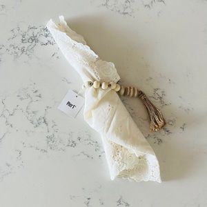 Pier 1 | Dining | Pier Farmhouse Beaded Natural Napkin Rings Set | Poshmark